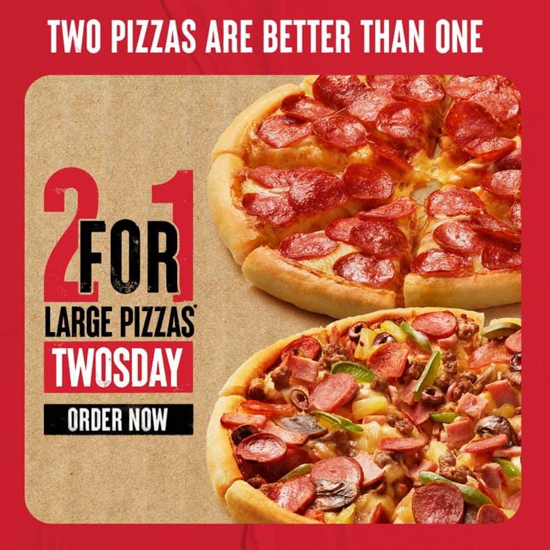 Pizza hut buy one get one store